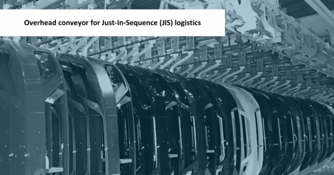 Overhead conveyor for Just-In-Sequence (JIS) logistics - Esypro